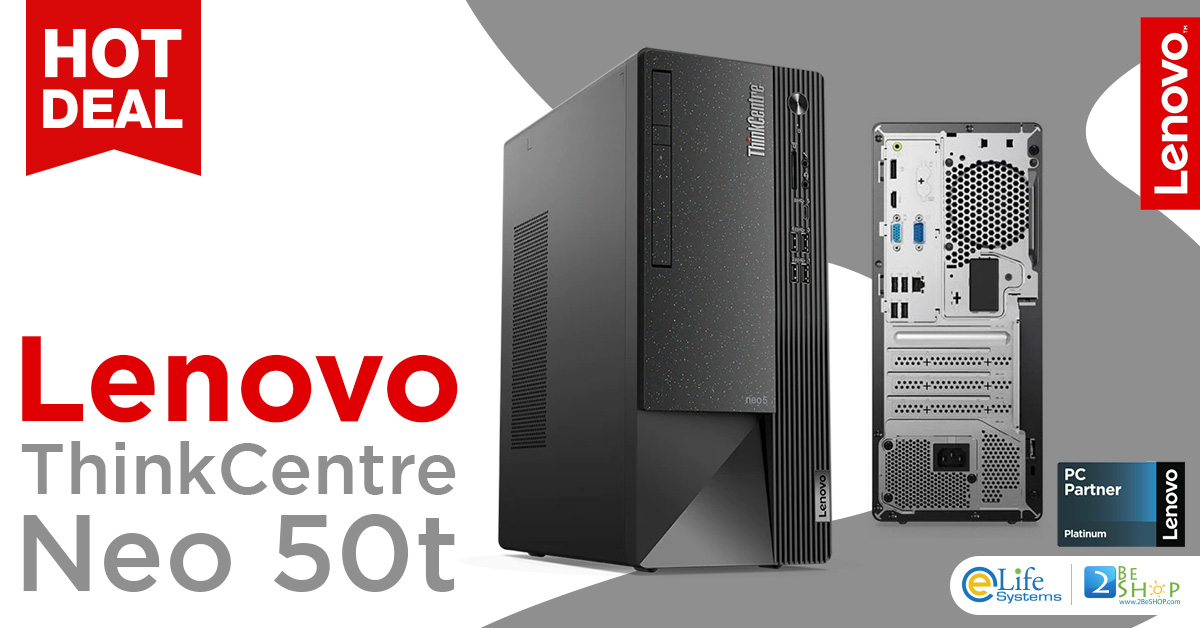 ช้อป Lenovo ThinkCentre Neo 50t เลย! ราคาดี จัดส่งฟรี